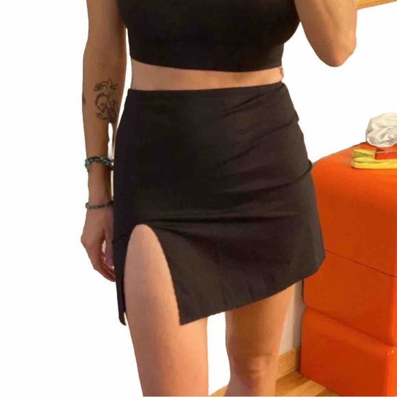 Miu Miu | Skirts | Vintage 9s Miu Miu Micro Mini Skirt W Cutoutslit | Poshmark